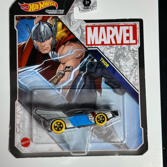 Mattel | Toys | Mattel Hot Wheels Marvel Thor Character Car Blue And ...